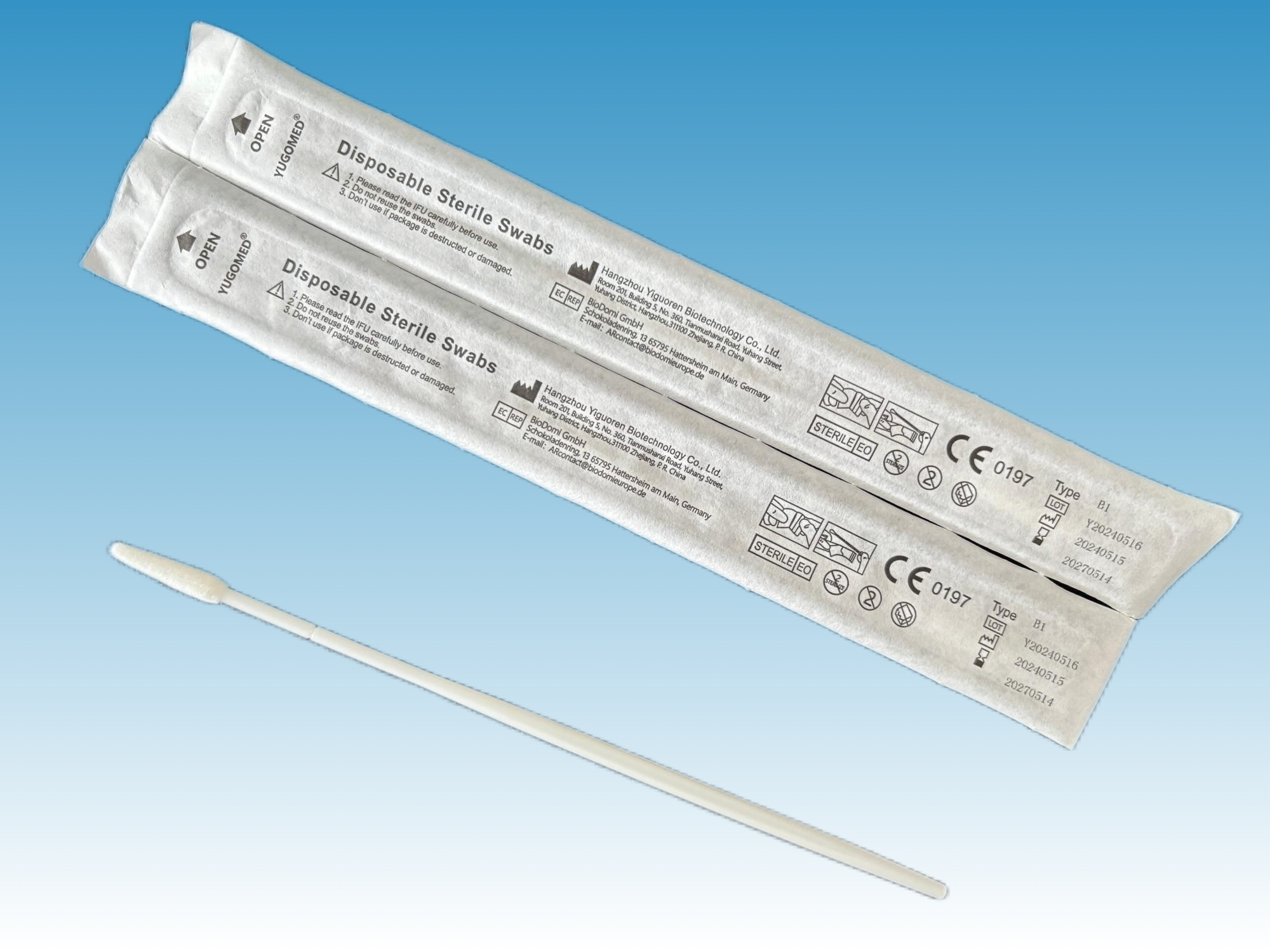 YGR®6-inch Cervical Swab w/ Flocked Tip - Yugomed